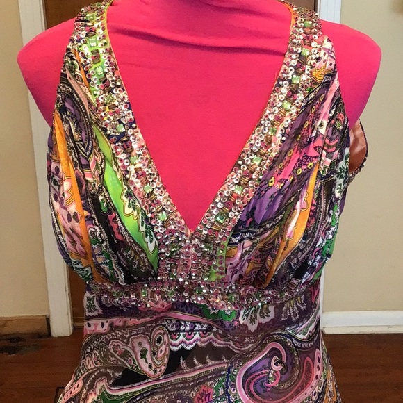 ignite evenings by carol lin | Dresses | Ignite Evenings By Carol Lin Gorgeous Beaded Floral ...